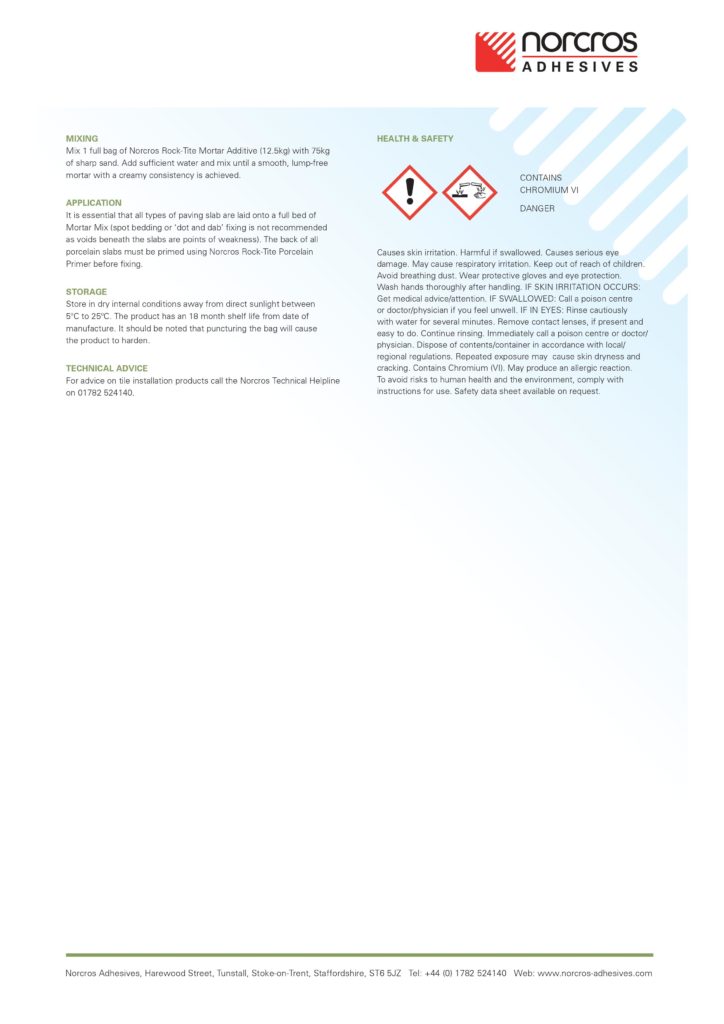 Norcros - Mortar Additive 12.5KG