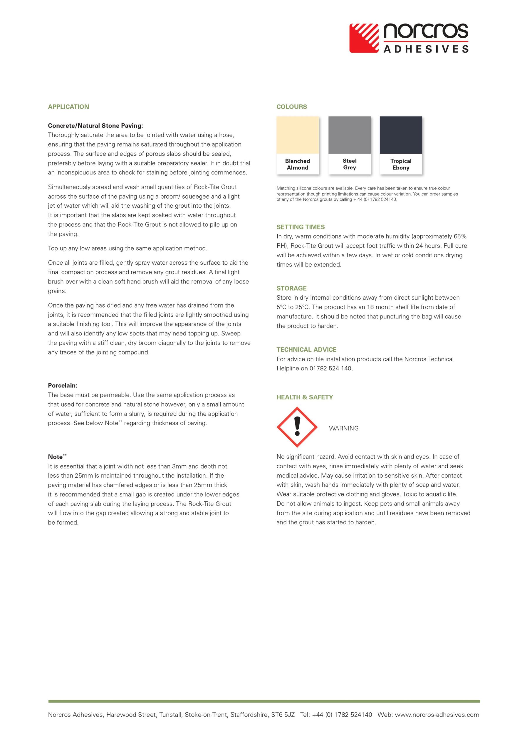 Norcros - Brush In Grout Grey 15KG